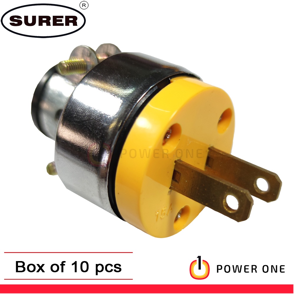 Surer 326 2-Pin EDF Armored Plug Head (10A) (Box of 10pcs) (300 Series ...