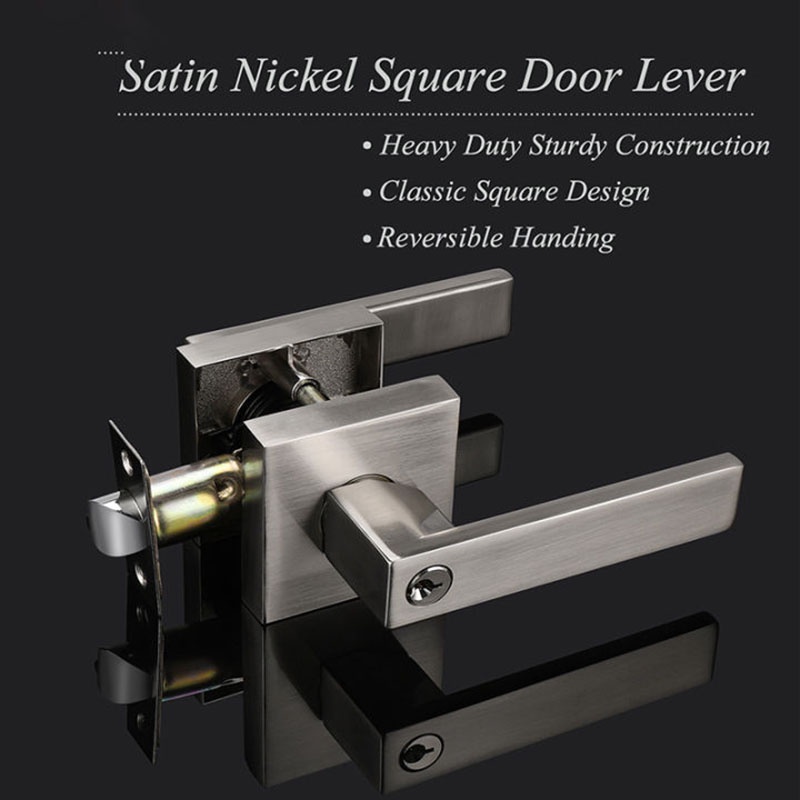 Door Handle Lock For Front Back Doors Lever Lock Knob Heavy Duty With ...