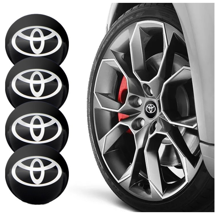 CC-02 4pcs. TOYOTA logo Car Wheel Center Hub Cap Sticker Emblem ...