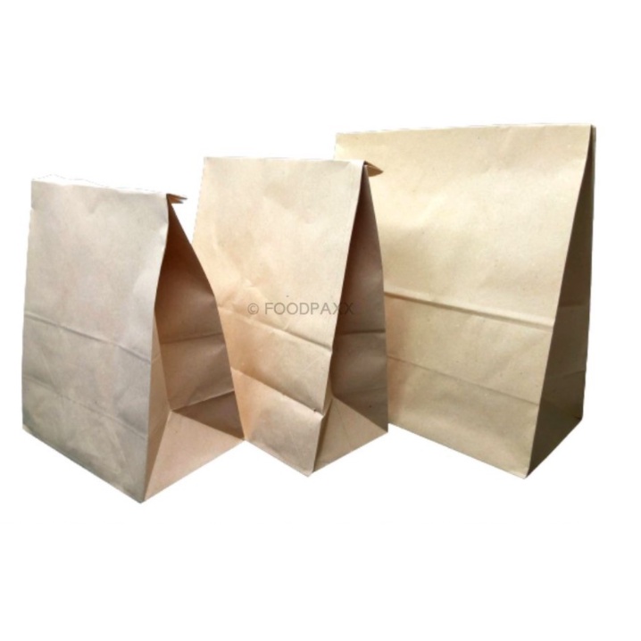 BROWN PAPER BAG w/ PRINT - 300pcs TAKE OUT LOOT BAG BIG SIZES | Shopee ...