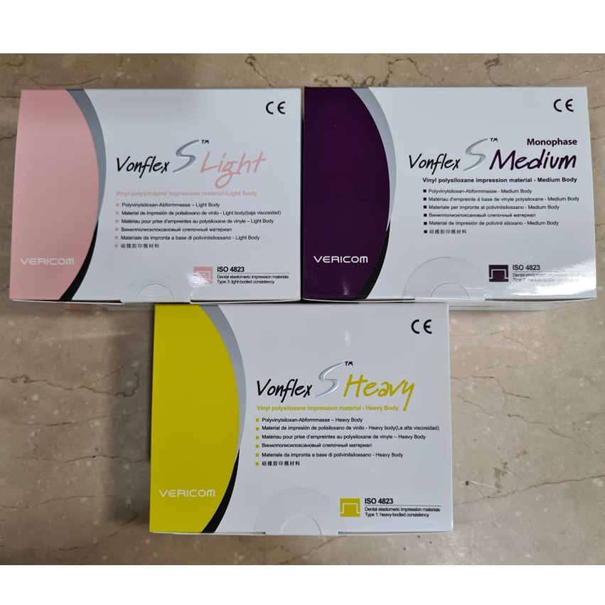Vericom Vonflex Vinyl Polysiloxane Impression Silicone (S Light XLV, S ...