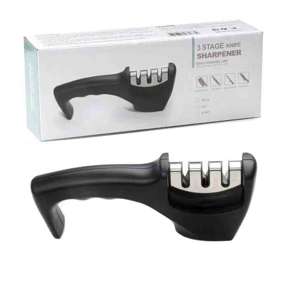 Multifunction Home Handheld Portable Kitchen Knife Sharpener 3-Stage | Shopee Philippines