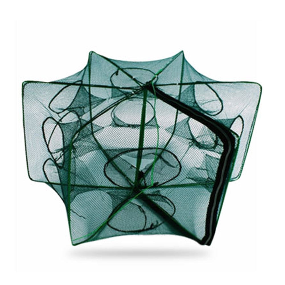 6/8/12/16 Holes Folded Portable Hexagon Fishing Net Crayfish Fish ...