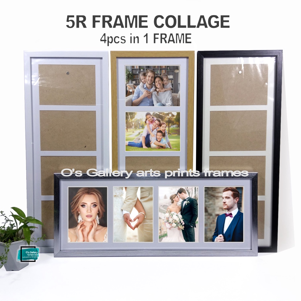 FRAME COLLAGE 5R (5"x7" photo size) wall hang landscape or portrait ...