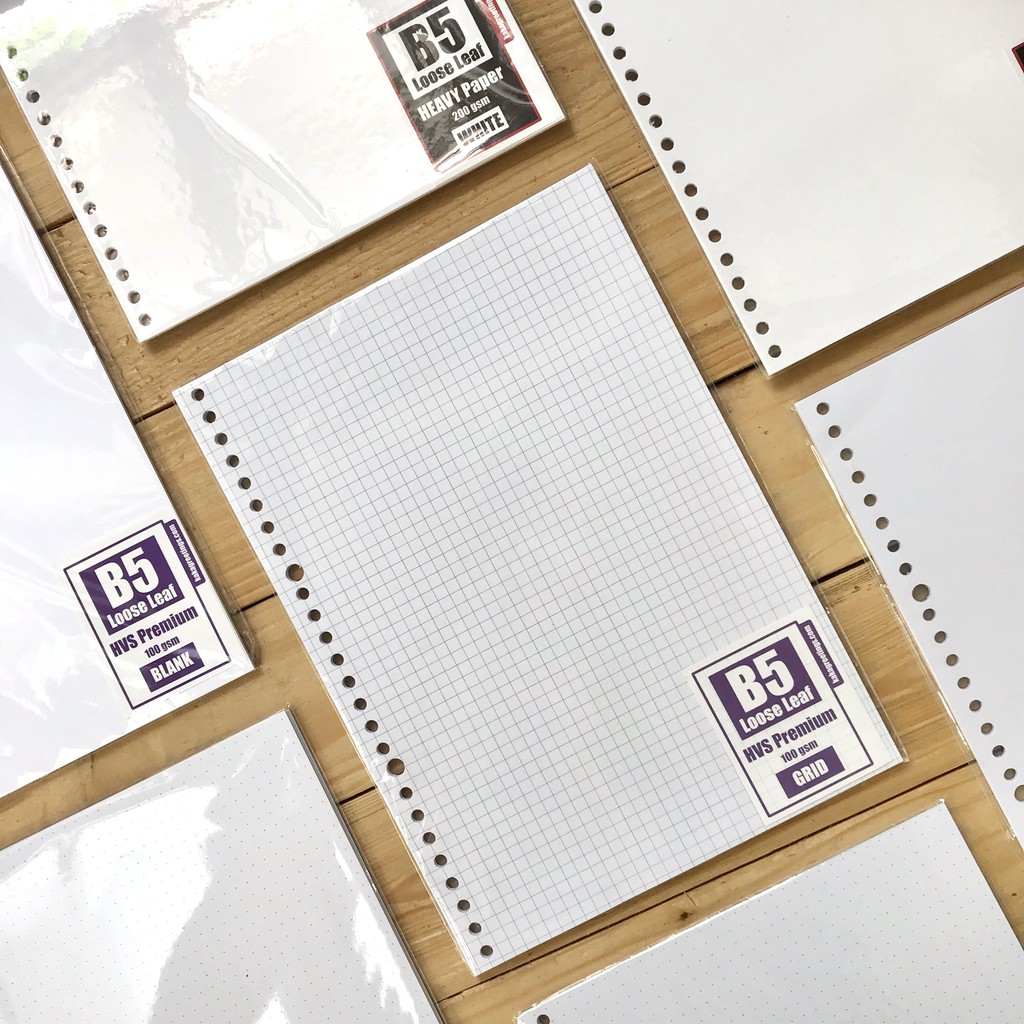 Kaka GREETINGS Loose Leaf / Plain - Dot - Graph - Brown Paper / B5 ...