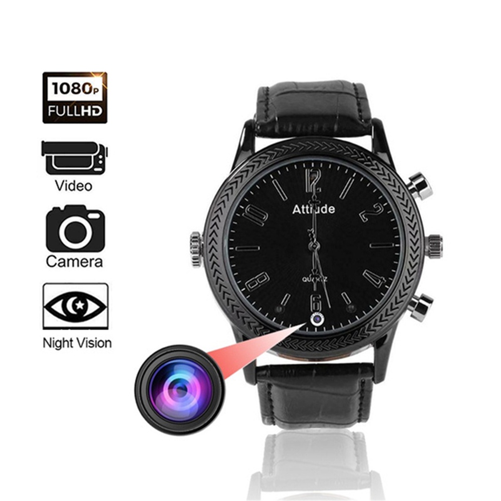 Full HD 1080P Video Recorder Mini spy Camera Watch with Cameras IR ...