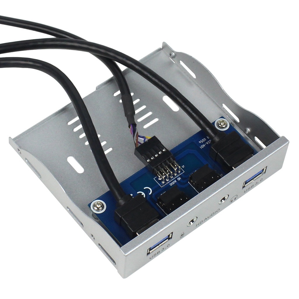 19Pin+9Pin 2 Port USB Hub USB 3.0 HD Audio Front Panel Combo Bracket ...