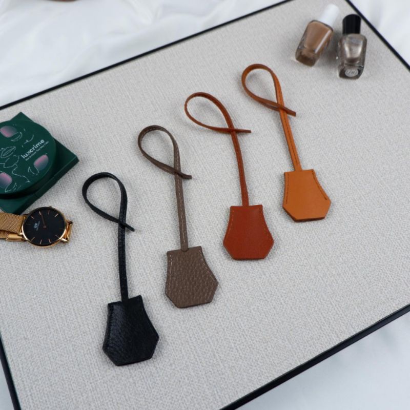 GANTUNGAN (CLACHETTE) Bag HANG TAG GENUINE LEATHER KEYCHAIN CHARM ...