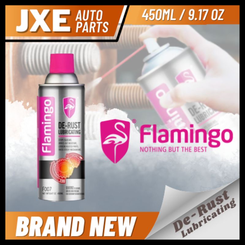 Flamingo De-Rust Lubricant 450ml Rust Remover Spray Loosens Rusted ...