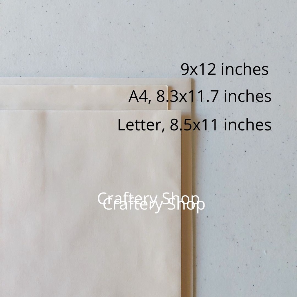 Parchment Paper 50pcs, A4/Letter Size/ 9x12" | Shopee Philippines
