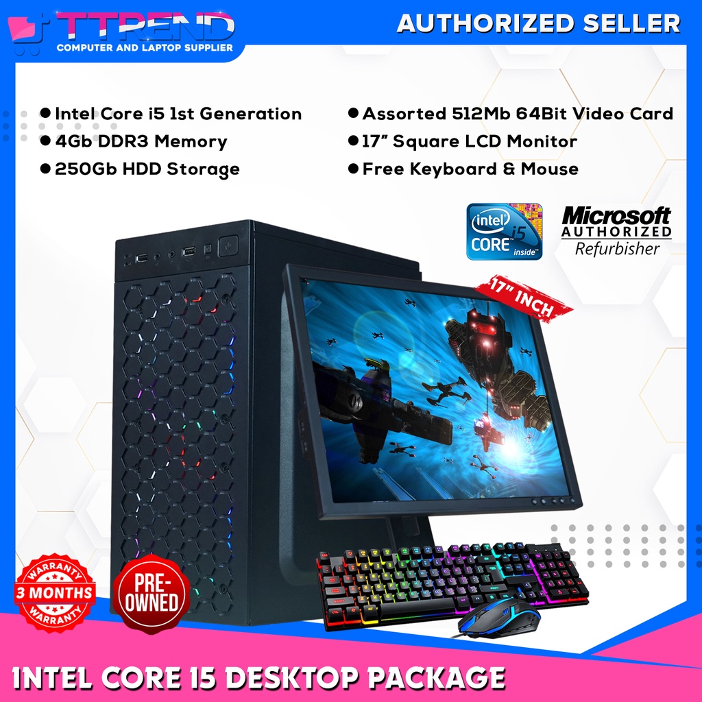 TTREND Intel Core i5 1st Gen Desktop PC Computer 4GB DDR3 2500GB 512MB ...