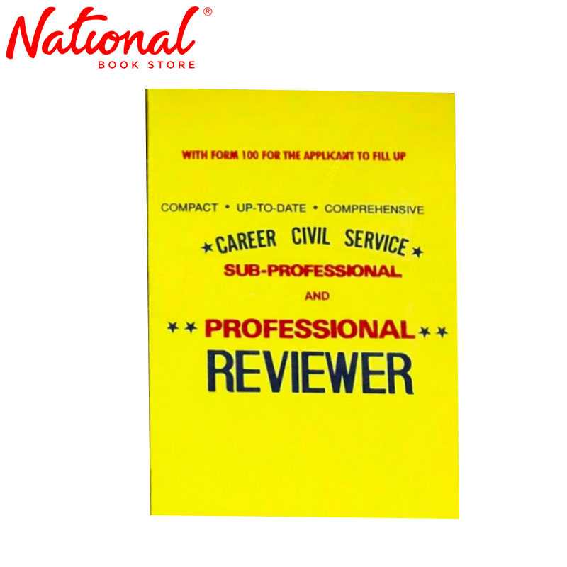 Career Civil Service Sub-Professional And Professional Reviewer By ...