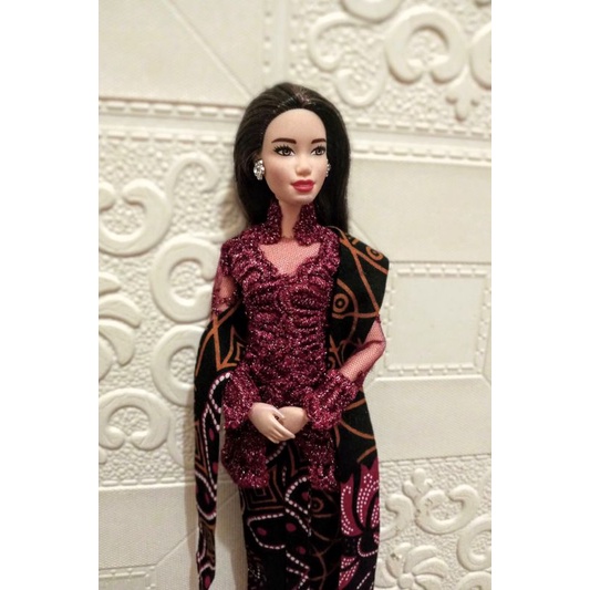 MERAH Barbie Kebaya Model Dress, Maroon Red, Special Collection, Many ...