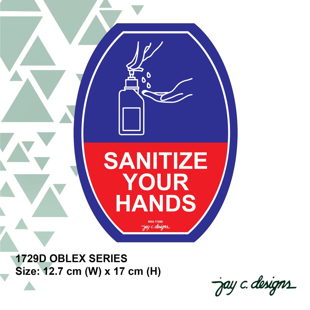 Jay C. Designs Acrylic Signage Please Sanitize Your Hands Sign- 1729 ...