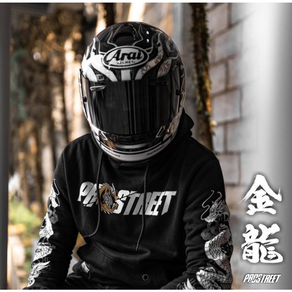 Hoodie PROSTREET KIN RYU BLACK NEW - Jacket SWEATER HOODIE Dragon Gold ...