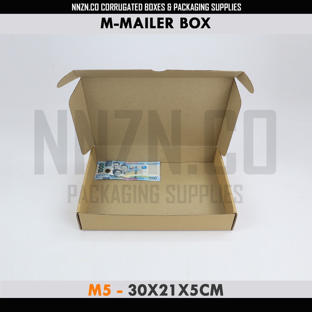 NNZN M-Mailer Box Corrugated Brown Kraft Box T-Mailer Shipping Box Gift ...