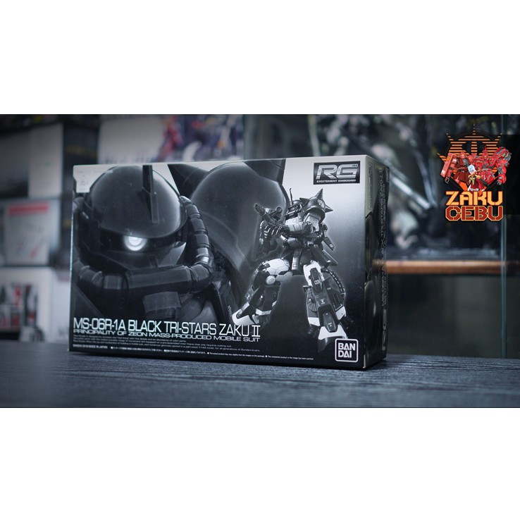 Premium Bandai 1/144 RG MS-06R-1A Black Tri-Stars Zaku II (Gunpla) | Shopee Philippines