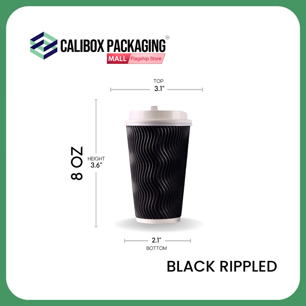 Calibox Packaging Disposable Paper Coffee Cup, Double Wall Coffee Cup ...