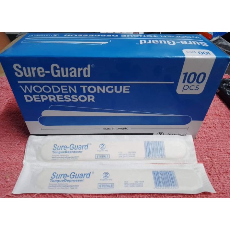 Sure-Guard Wooden Tongue Depressor (100pcs/box) | Shopee Philippines