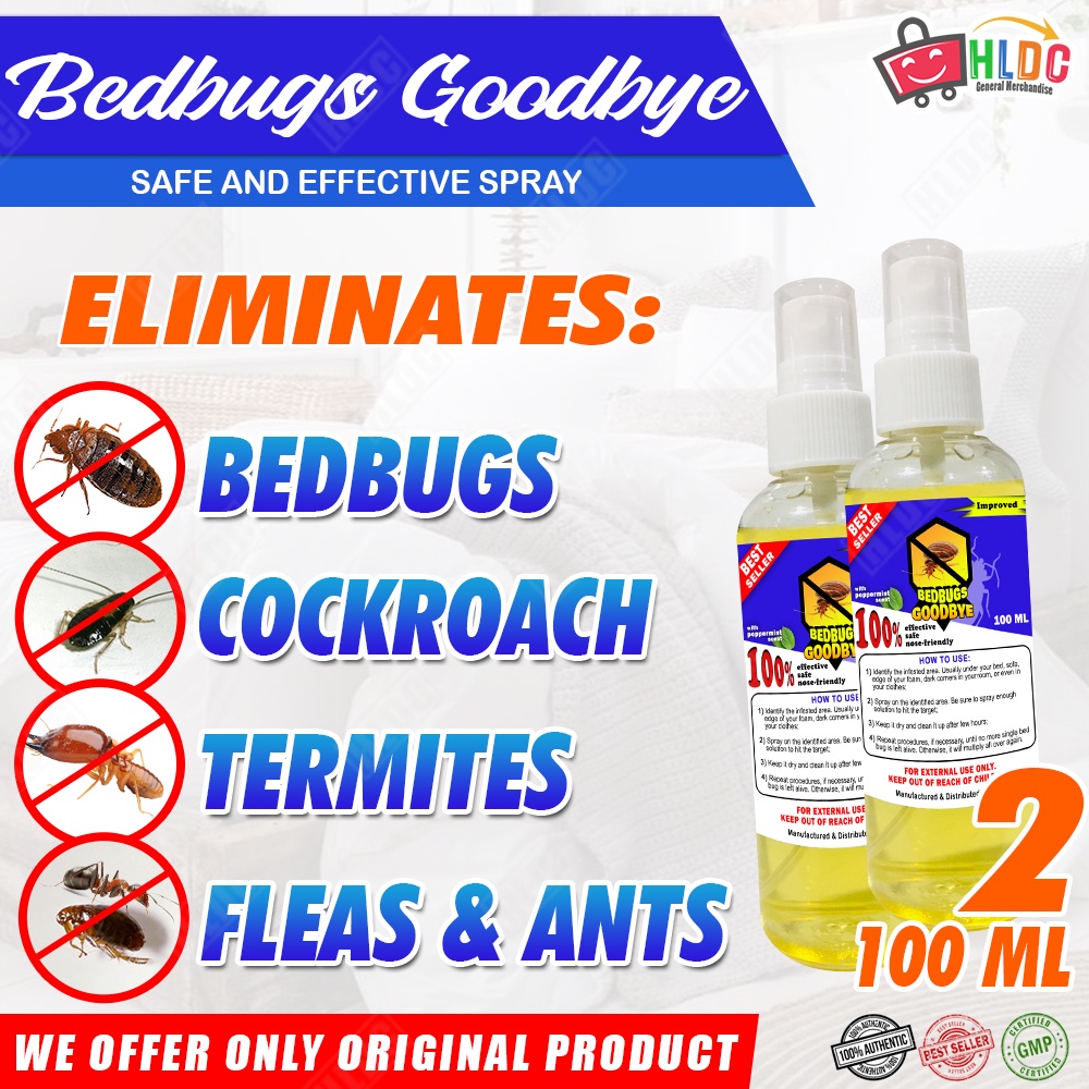 Bedbugs Goodbye Spray 100ml ( Set of 2 ) Bedbugs Killer Bedbugs Remover ...