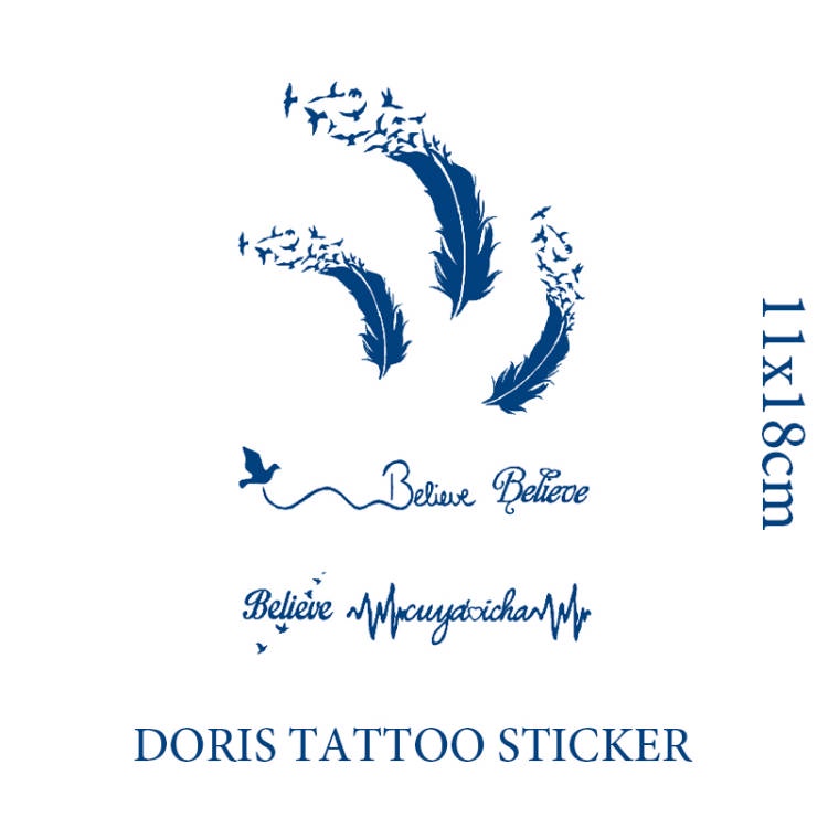 Temporary Tattoo Magic Tattoo Sticker Waterproof Long Lasting 15 days ...