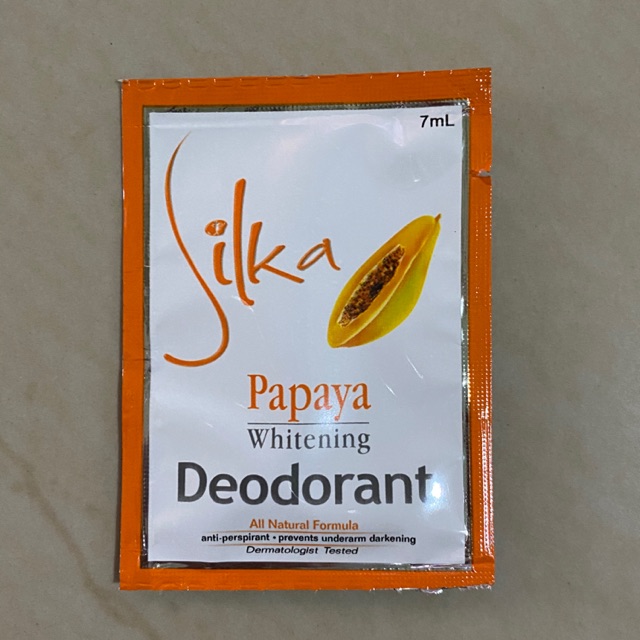 Silka Papaya Whitening Deodorant Sachet 7ml | Shopee Philippines