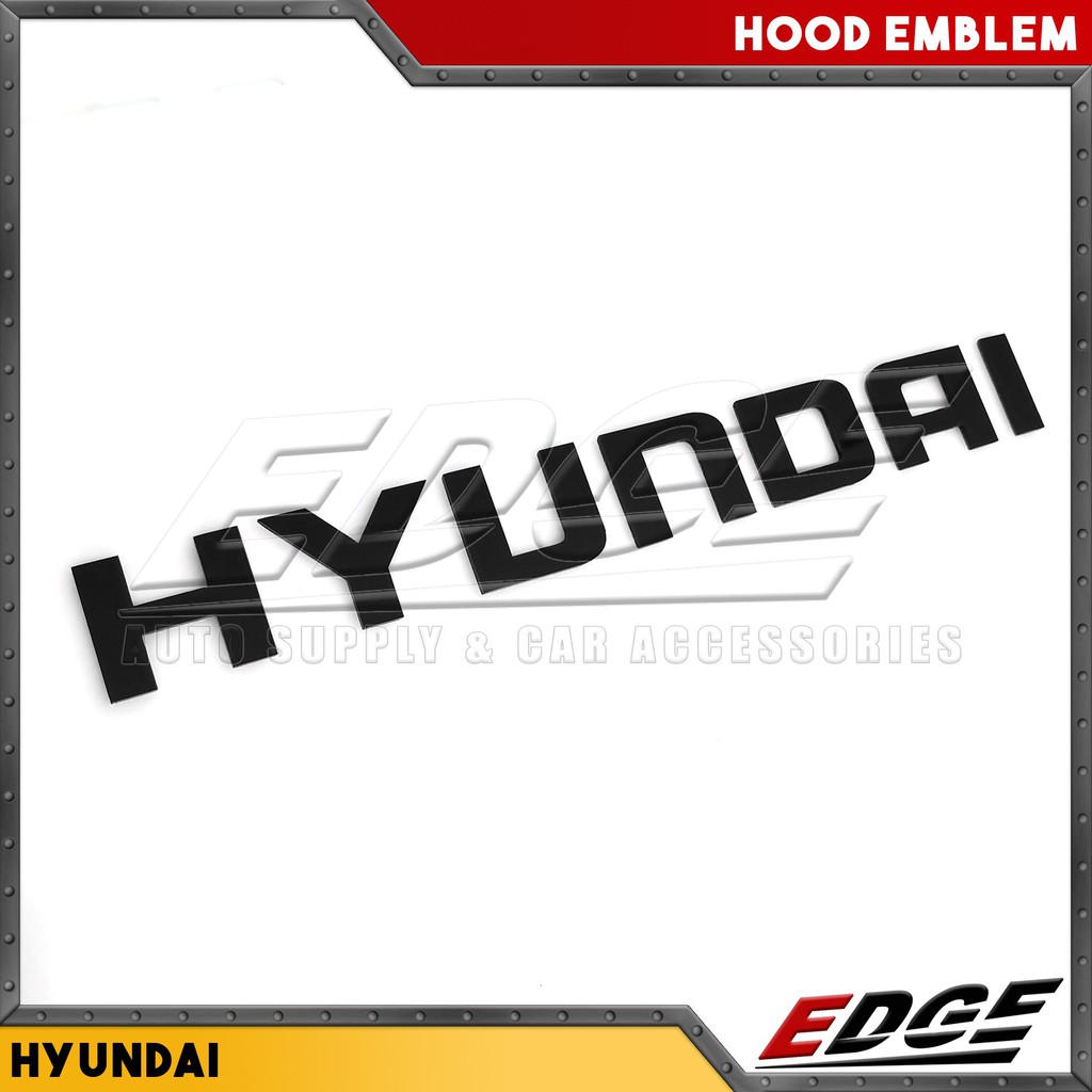 HYUNDAI Hood Emblem // adhesive ready stick-on logo symbol sign 3d ...