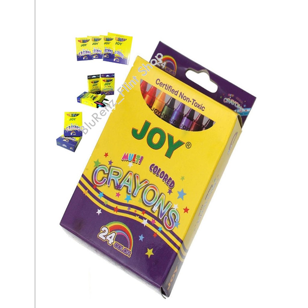 JOY CRAYONS 24 COLORS Certified Non-Toxic | Shopee Philippines