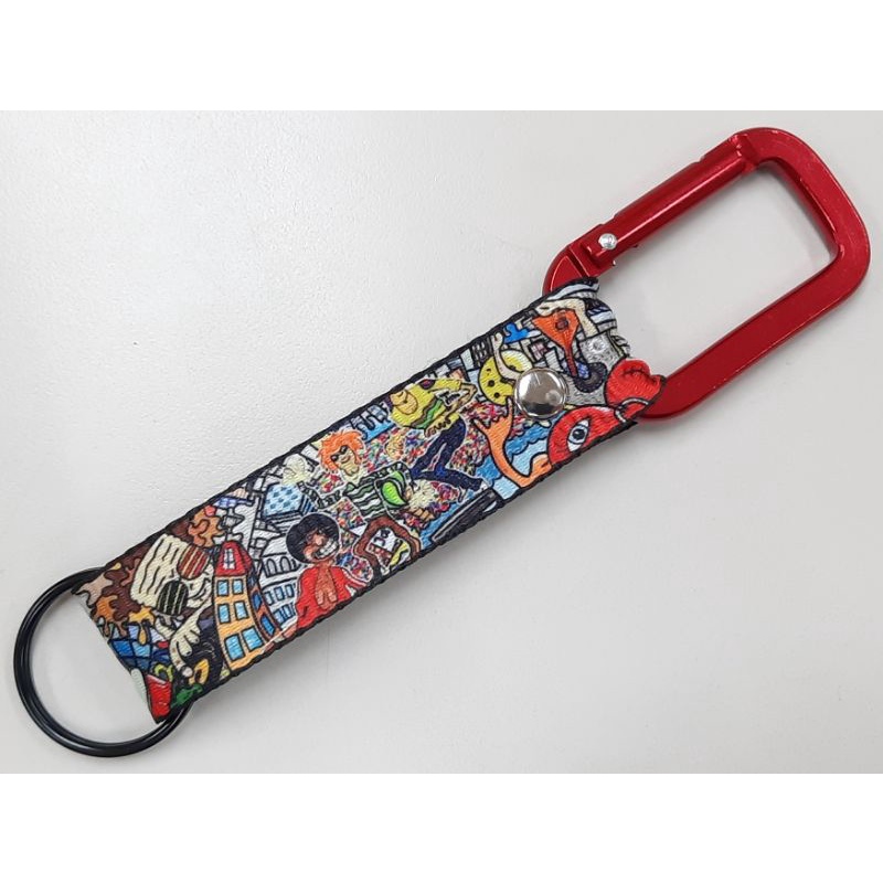 DOODLE ART Style Carabiner Metal Keychain Keylace Keyholders, Size 6" x ...