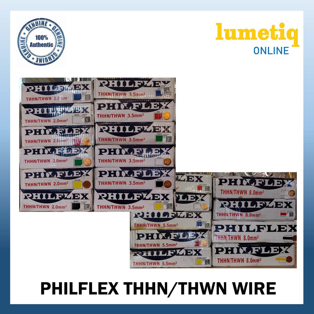 PHILFLEX THHN/THWN/STRANDED WIRE 2.0MM2/3.5MM2/5.5MM2/8.0MM2 | Shopee ...