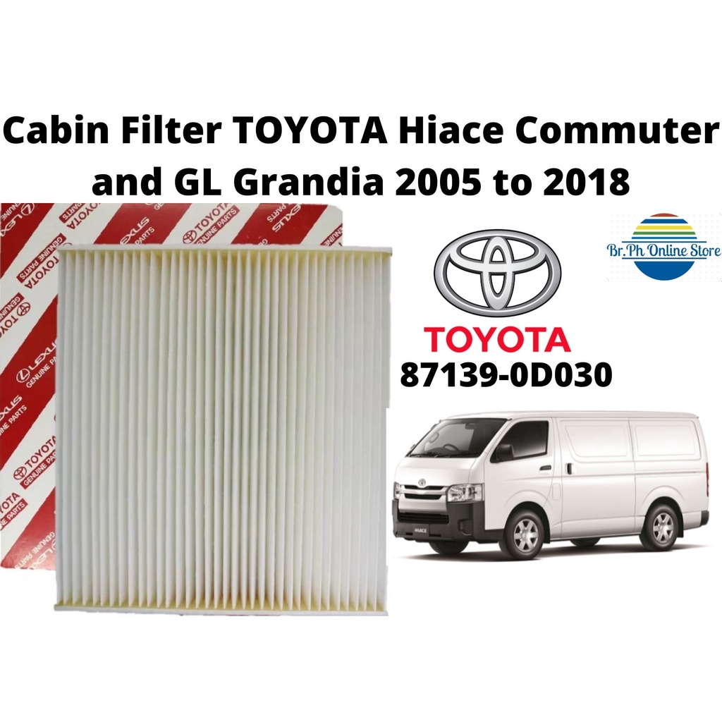 Cabin Filter Toyota HIACE COMMUTER and GL GRANDIA 2005 to 2018 (87139 ...