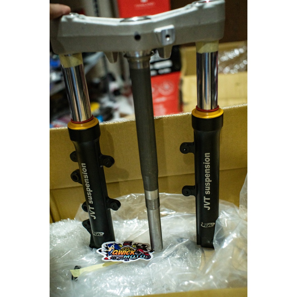 JVT front shock with tpost silver 33mm (Adjustable with preload) for NMAX v1/v2 | Shopee Philippines