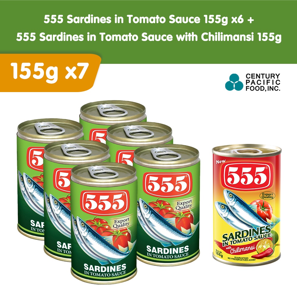 555 Sardines in Tomato Sauces 155g x6 + 555 Sardines in Tomato Sauce ...