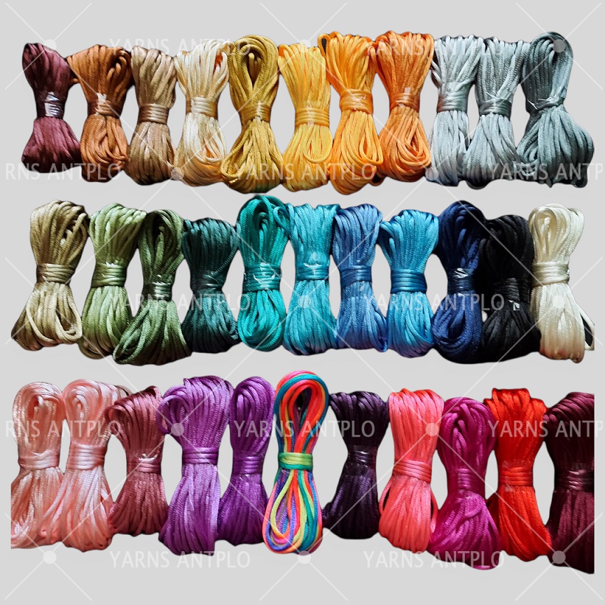 Yarns Art: 20 YARDS - ROUND RATTAIL SATIN SILK CORD/ CHINESE KNOTTING ...