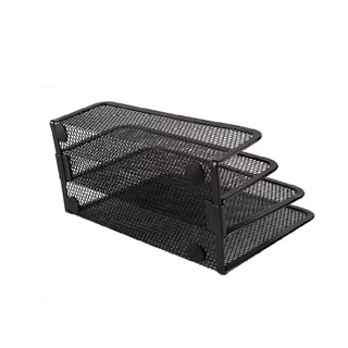 Black mesh Letter Paper Storage Rack Holder Tray Organi | Shopee ...