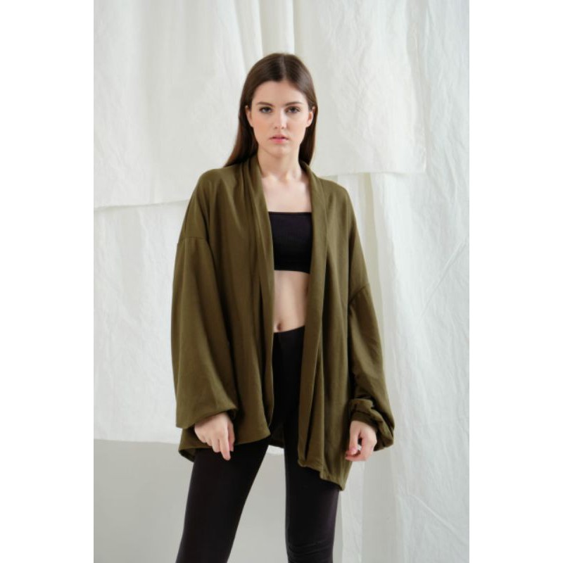 Deep army oversized outer | Shopee Philippines