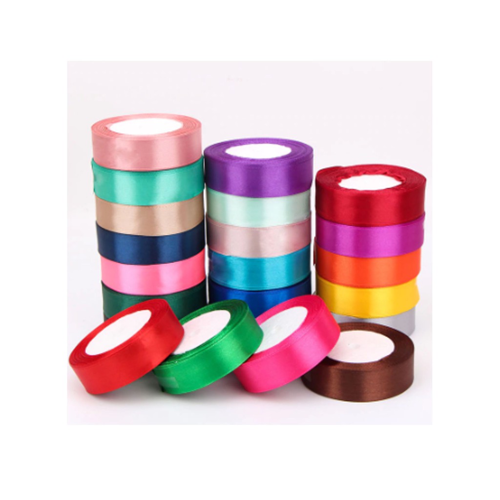 (25 yards/roll) 1cm 2.5cm Satin Ribbon Wholesale Gift Packing Christmas ...
