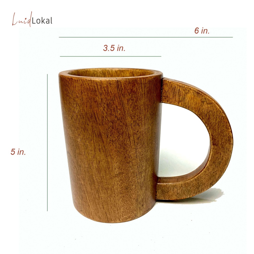 Luid Lokal Mugs Big Vikings Tankard Straight Coffee Choco Acacia Wood ...