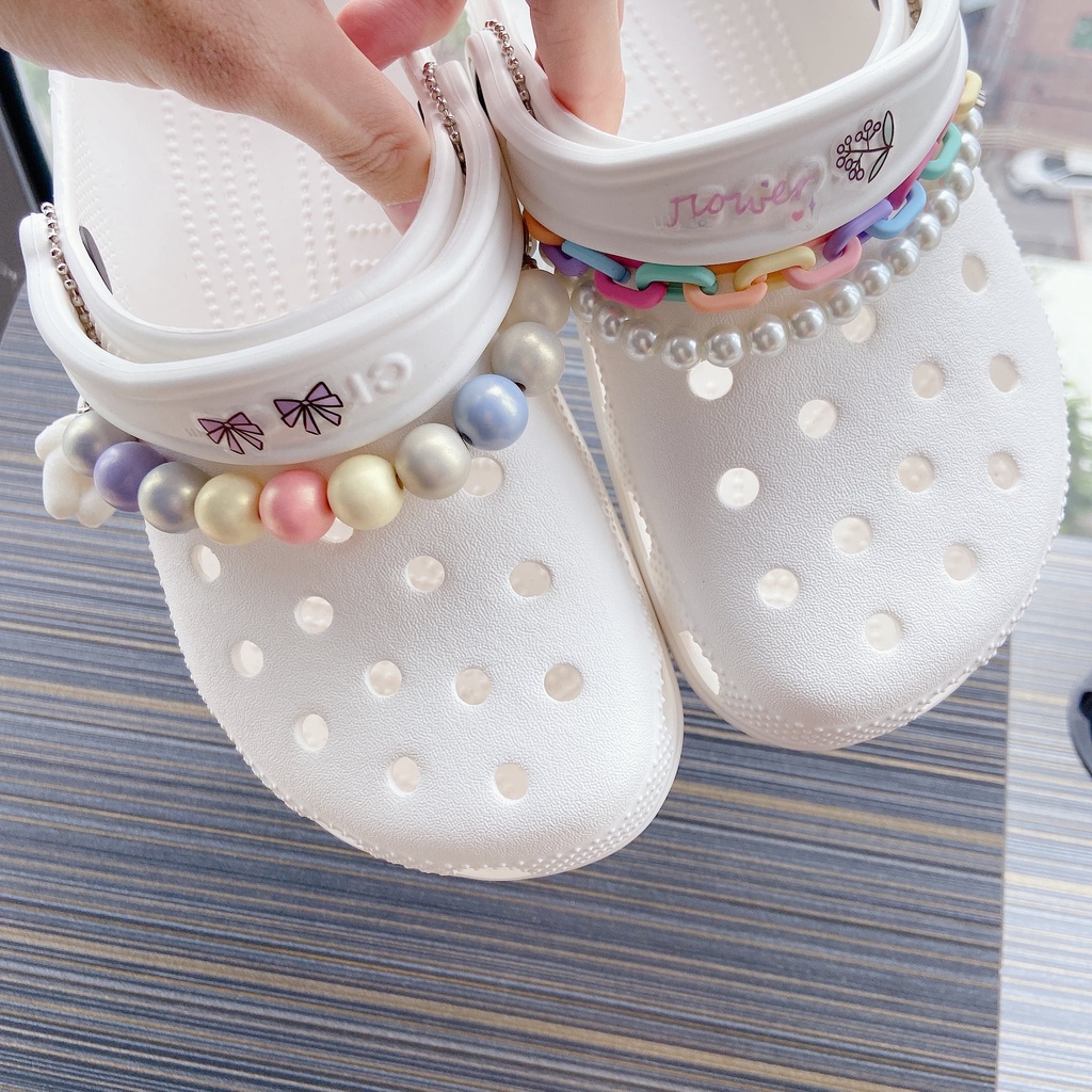 Rainbow Candy magic beads croc fashion chain shoe decoration Diamond ...