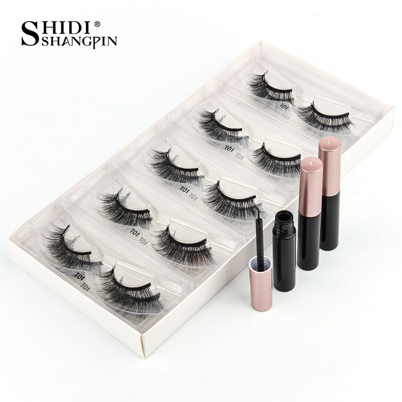 SHIDISHANGPIN Dramatic 1 Pairs Flase Eyelashes Natural Long Magnet ...