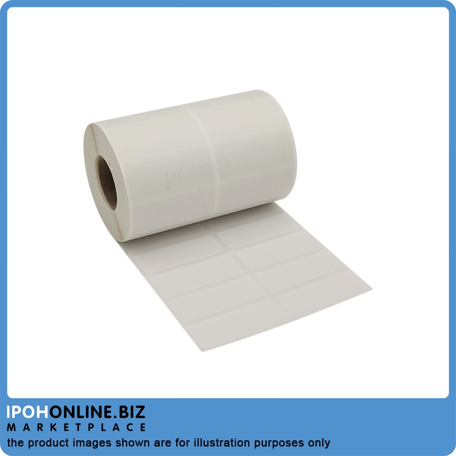 1 Roll 47mm x 19mm x 2ups Plain Barcode Label (2000 Pcs Per Roll ...