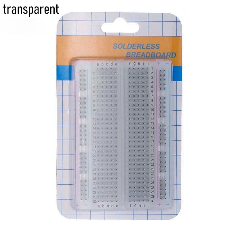 LAFVIN Mini Breadboard 400 holes Solderless PCB Bread Board Transparent ...