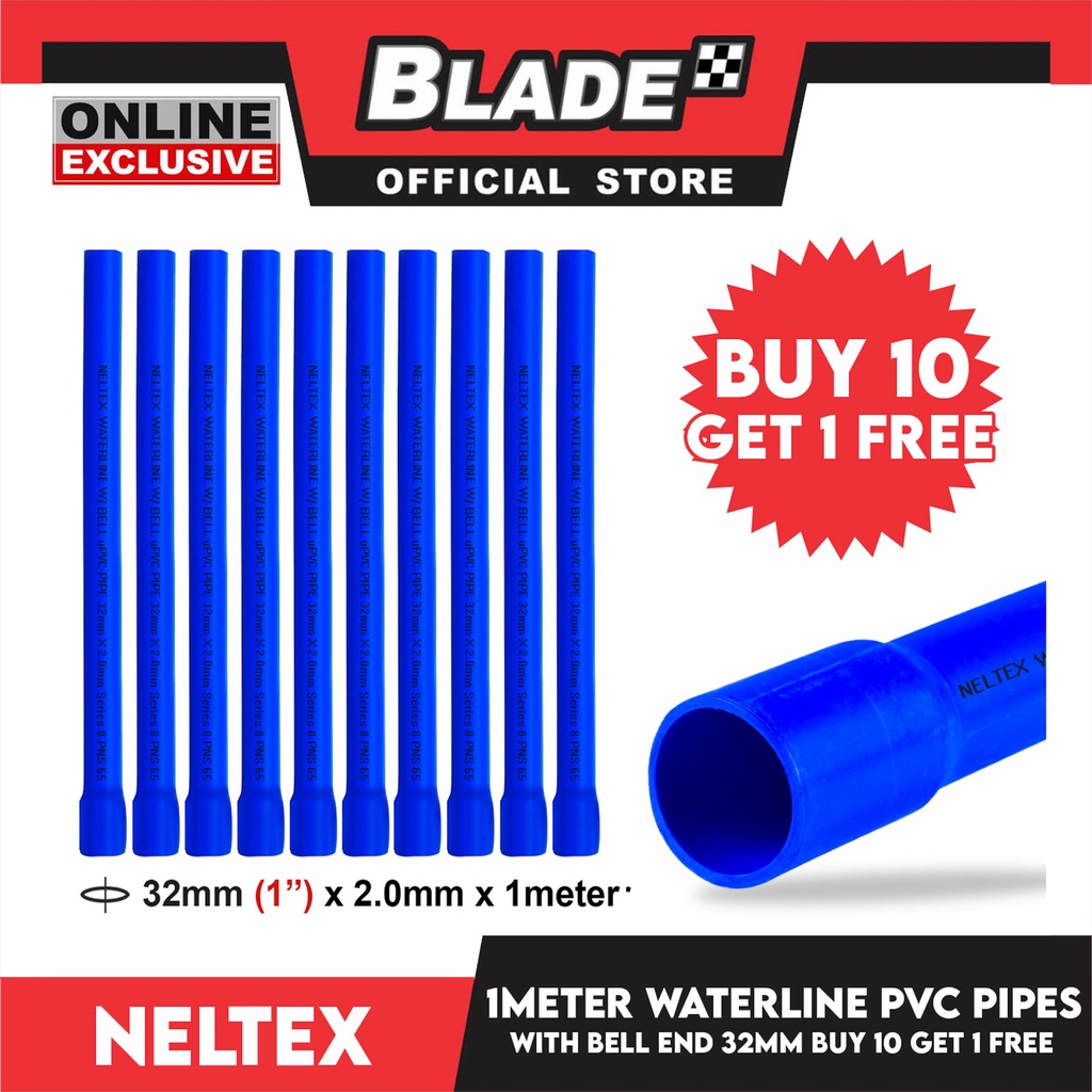 Buy 10 Get 1 Free Neltex PVC Waterline Pipe with Bell 32mm x 1meter ...