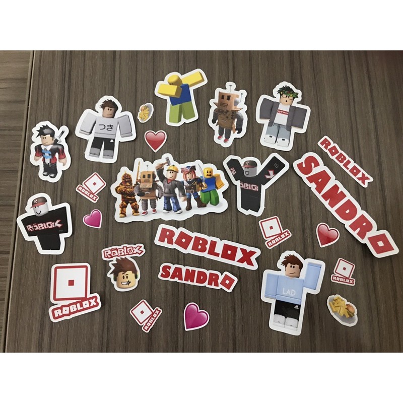 ROBLOX Robloxs LAMINATE FINISH STICKER PACK WITH PERSONALIZED OPTION ...