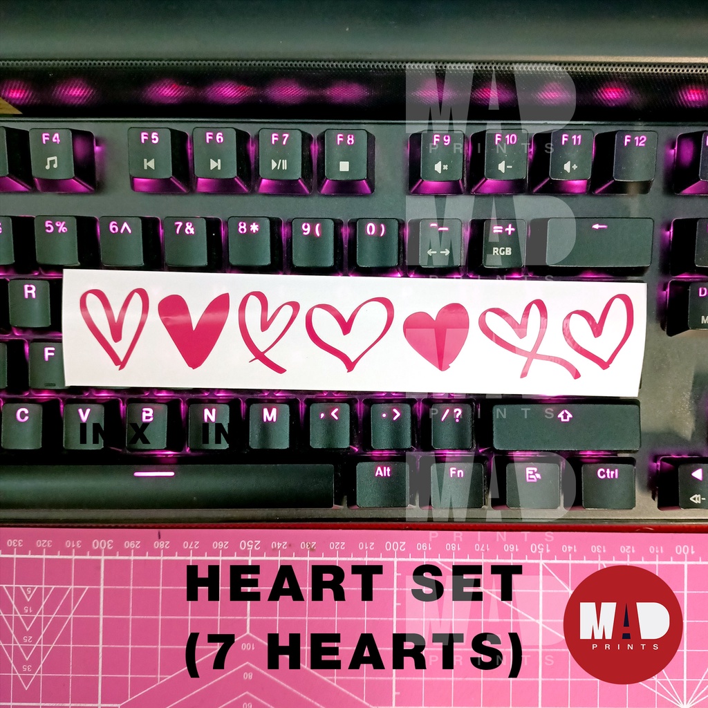 7 Cute Hearts Set Decal Sticker | Shopee Philippines