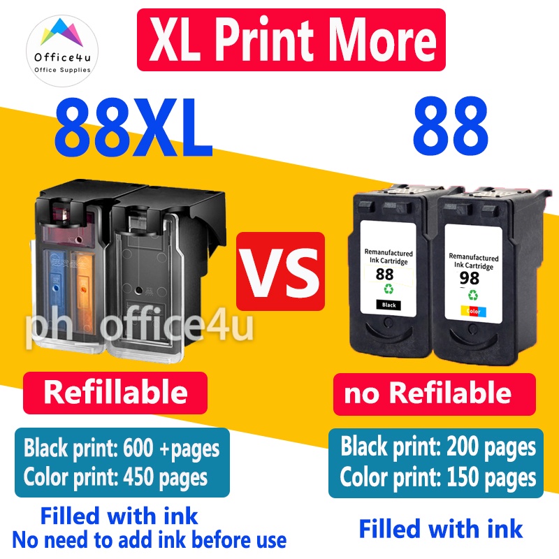 Canon PG 88 ink cartridge CL 98 PG88 CL98 ink cartridge for Canon PIXMA E500 E510 E600 E610 ...