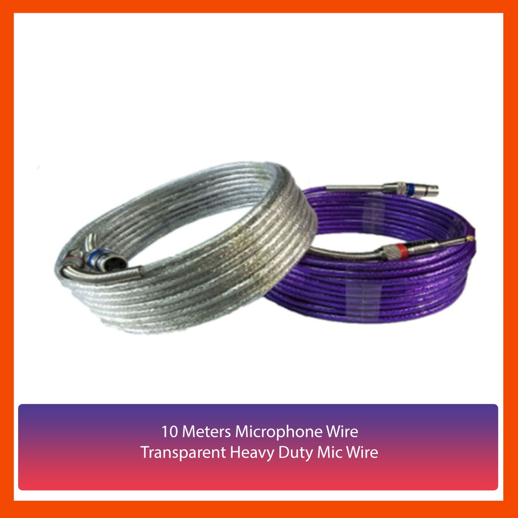 Microphone heavy duty Wire - 10M Heavy Duty Transparent Wire (1PC Only ...