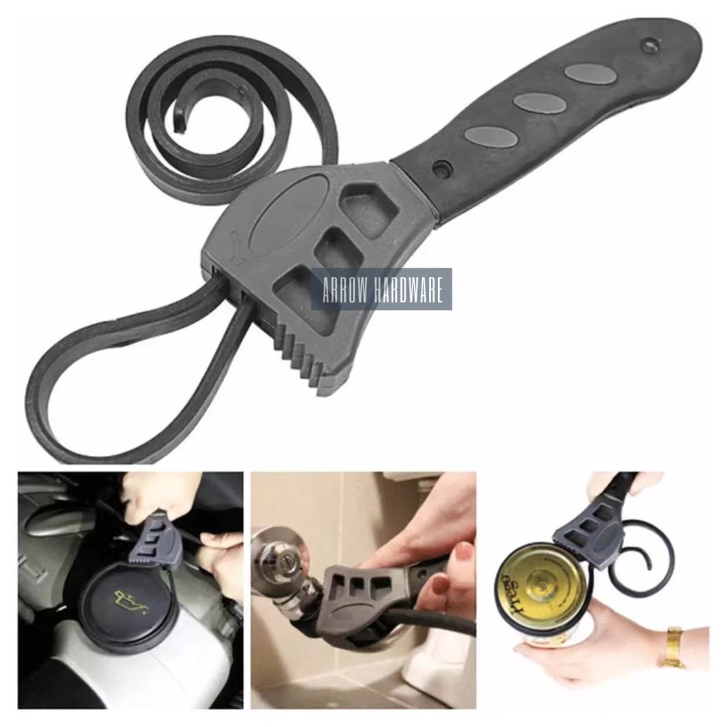 Rubber Strap adjustable Wrench | Shopee Philippines