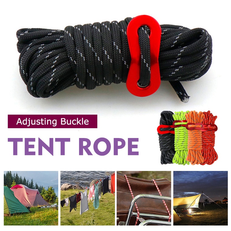 4M Camping Tent Rope Multifunction Paracord Rope Flysheet Tarp Tent ...