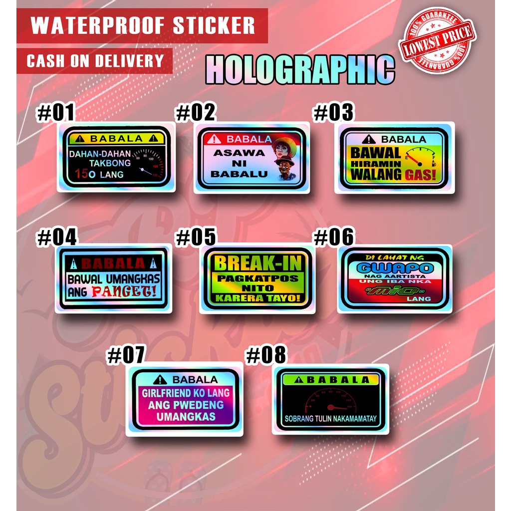Babala Holographic Stickers | Shopee Philippines